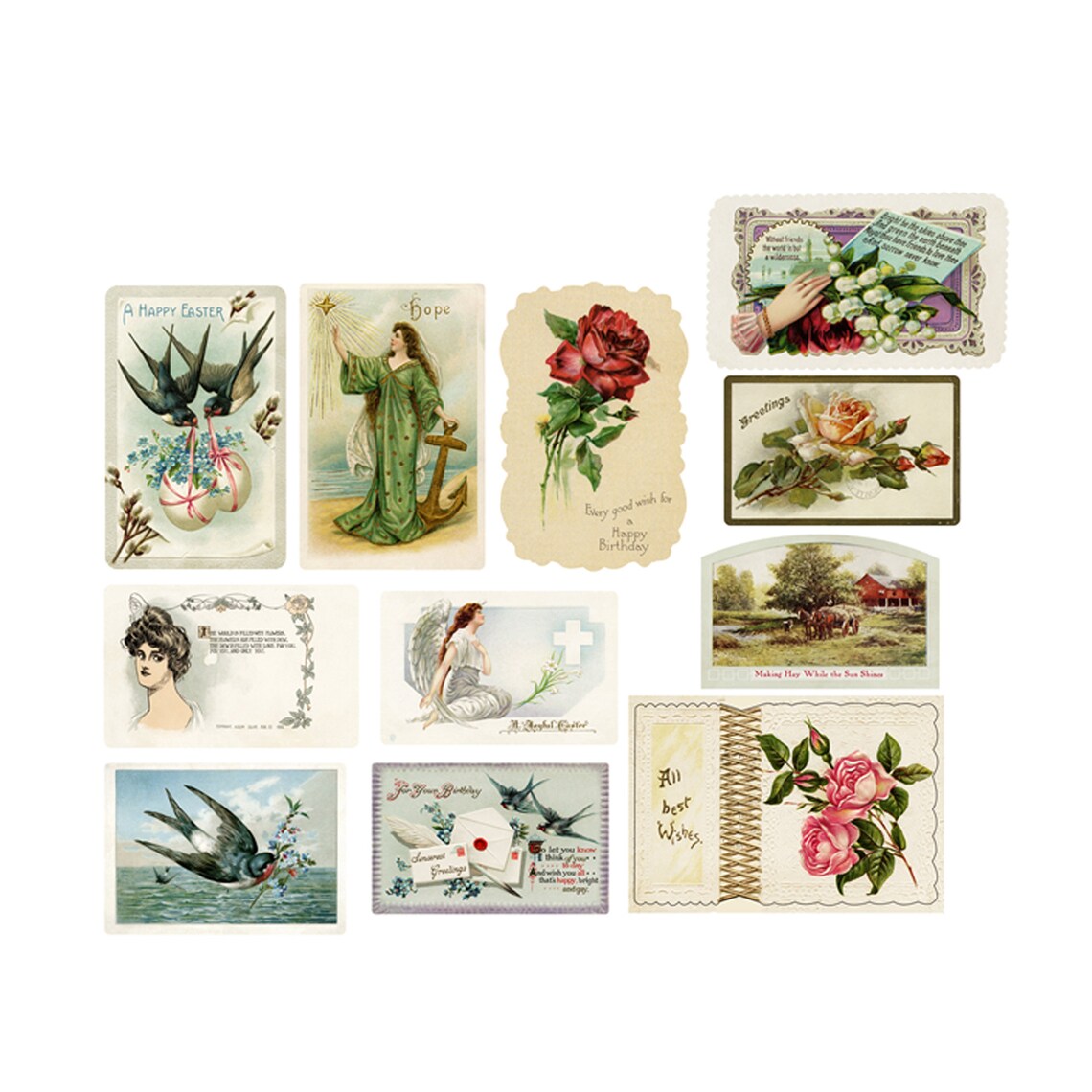Vintage Garden Flower Ephemera Pack Forest Lady Vintage Junk Journal ...