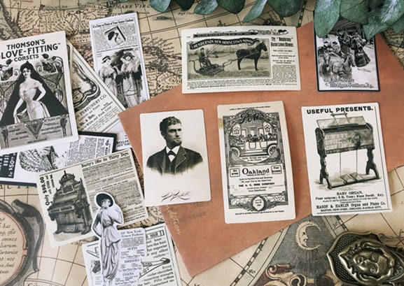 14pcs/pack Vintage Ads Stickers Old Magazine Journal, Embellishments ...