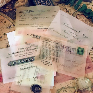 Ephemera Set | 16 Sheets Vintage Letter Postcard Themed Paper Cardstock ...