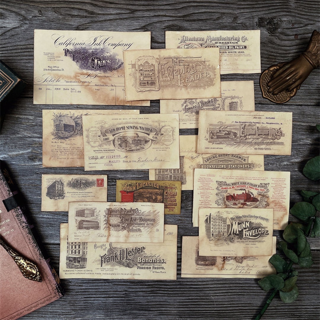 Handmade Coffee Stained Ads Paper | Retro Newspaper Advertising ...