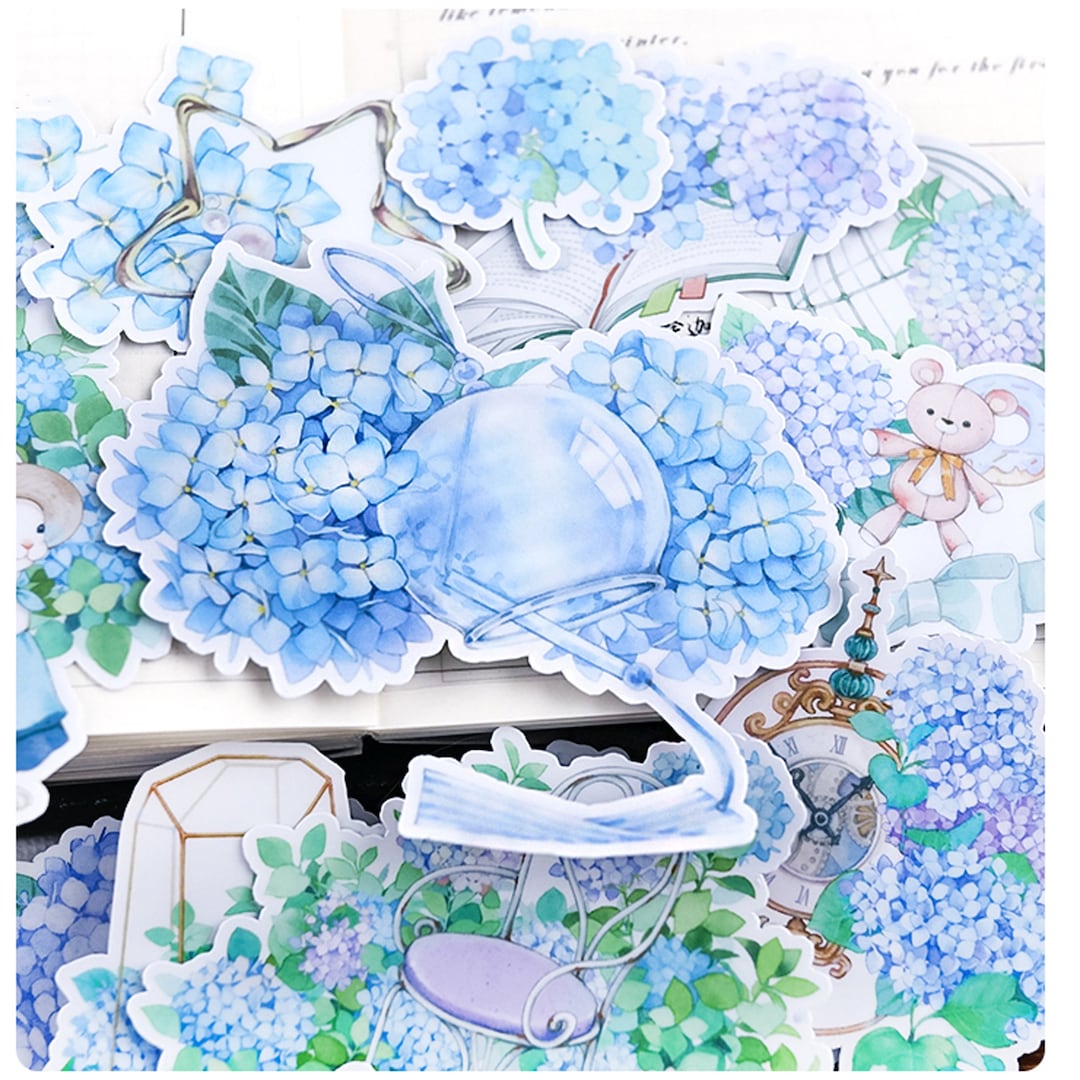 Blumen Hortensien Aufkleber Blumengarten Hase Hase Blume unter dem ...