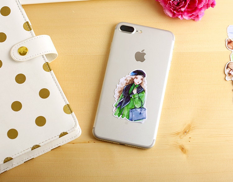 Fashion Girl Stickers | Watercolor Style Modern Girls Streetwear ...