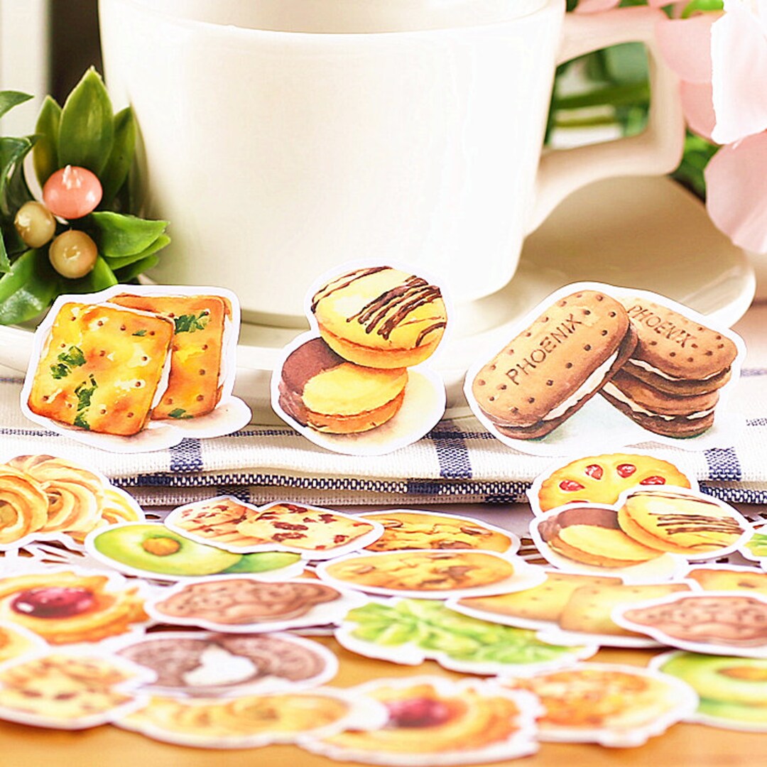 Cute Cracker Sticker Snack Sandwich Biscuits Themed Buttermilk ...