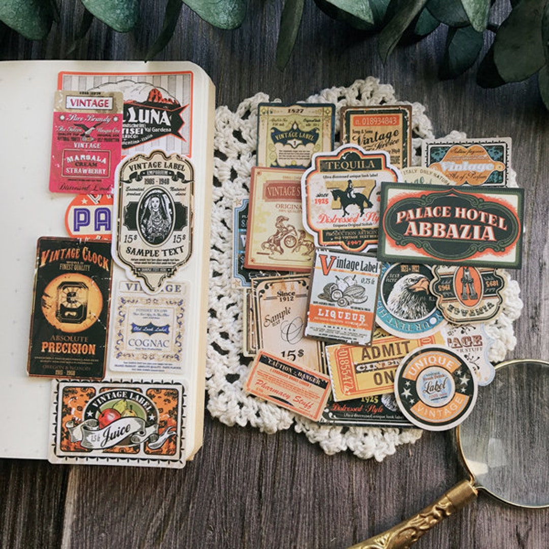 28pcs/pack Vintage Shop Banner Retro Ads Vintage Receipt Poster Themed ...