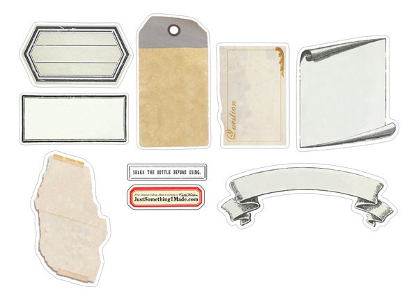 18pcs/pack Vintage Label Sticker Junk Journal Kit Pack Vellum - Etsy