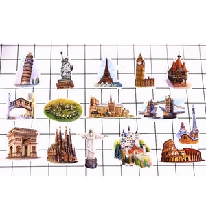Travel Sticker Tourist Attractions, Scenic Spots, Architecture City ...