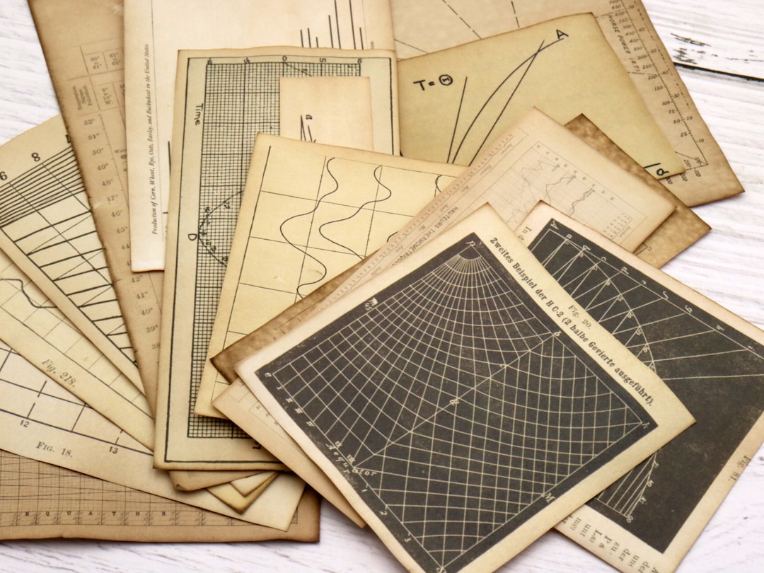 Handmade Coffee Stained Receipt Paper | Retro Math Curve Graph Sheet ...