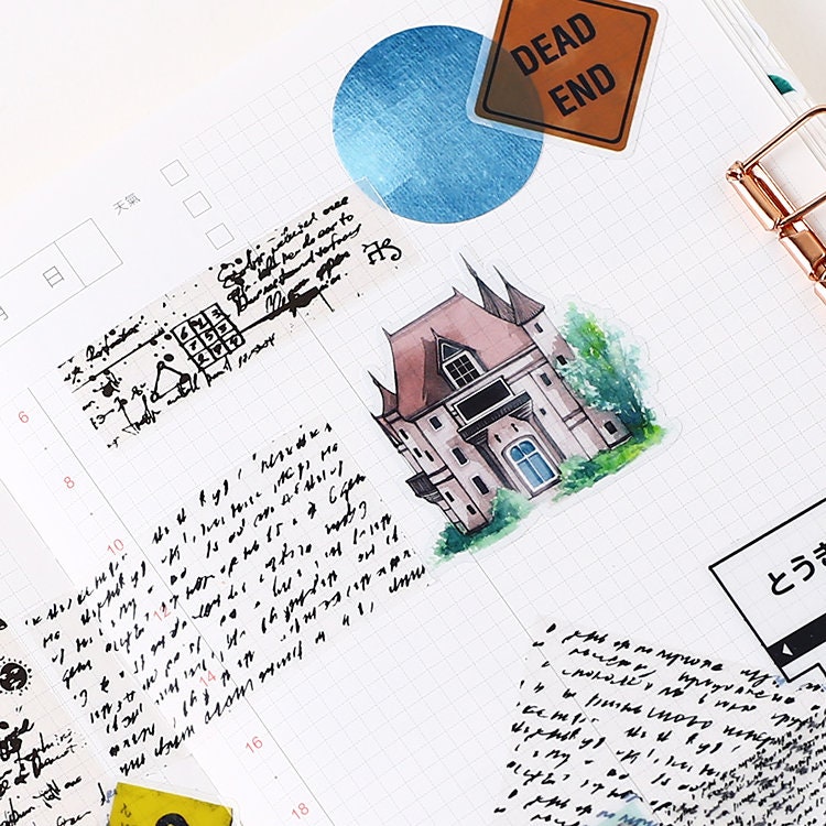 Floral Building House Sticker | Green Castle Architecture Themed Die ...