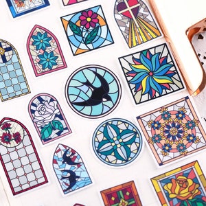 Colourful Stained Glass Window Sticker - Church Window Sticker Themed ...