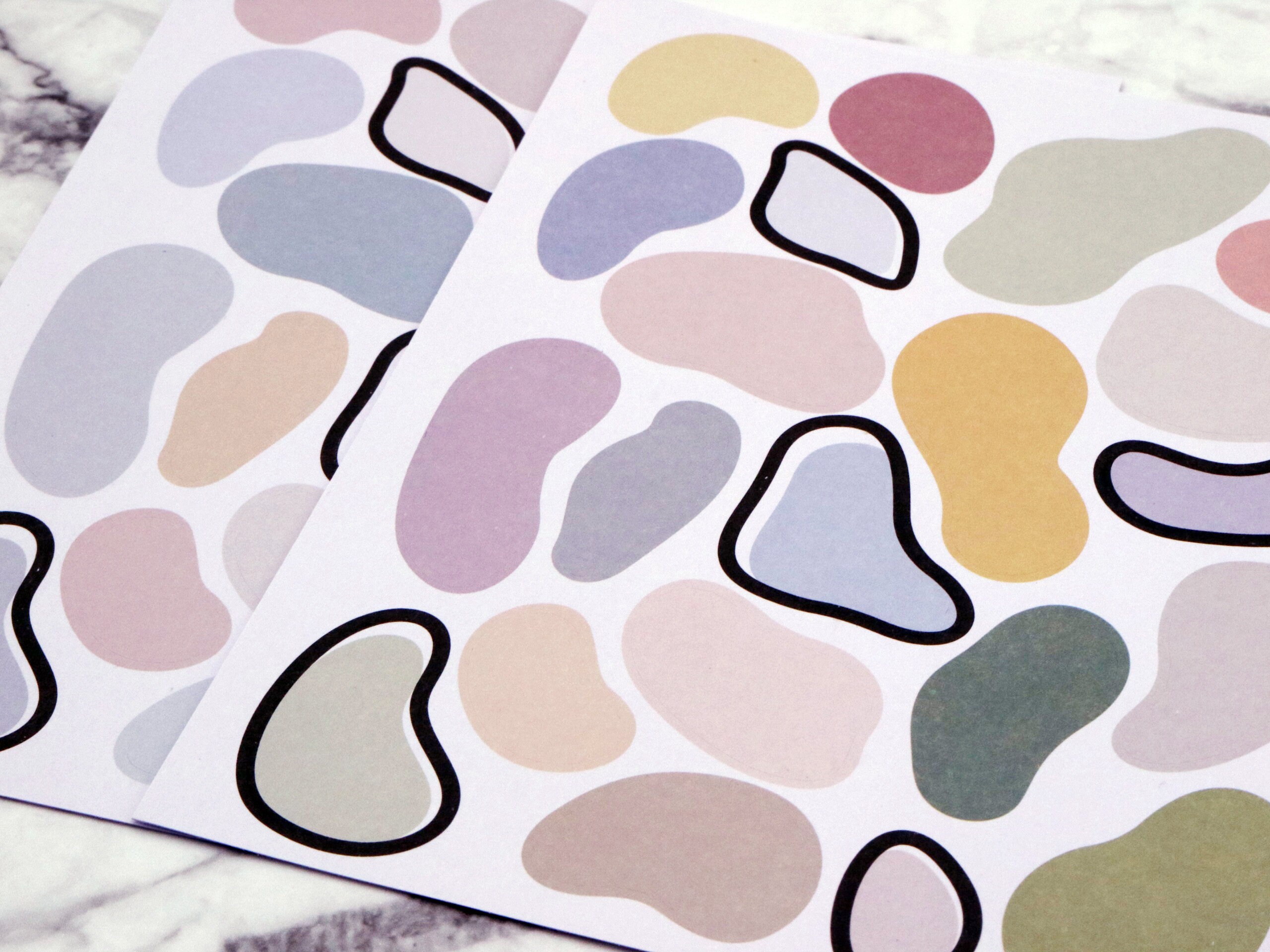 Cute Random Color Block Stickers Planner Sticker Planner | Etsy