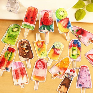 Ice Pop Stickers | Ice Pop Ice Cream Fruit Strawberry Popslice Pops ...