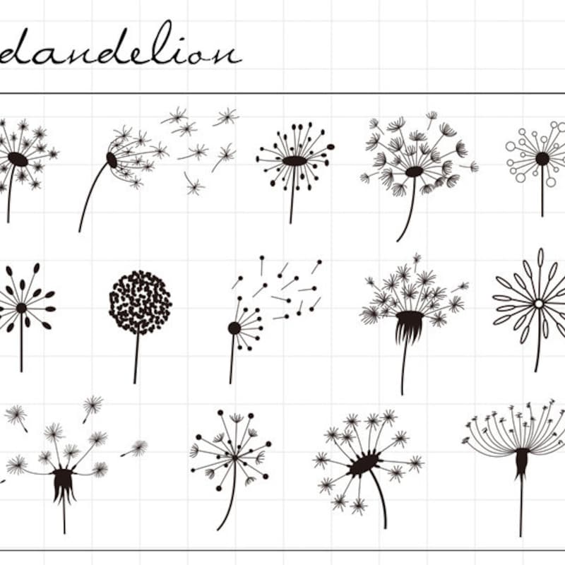 Dandelion Stamp - Etsy UK