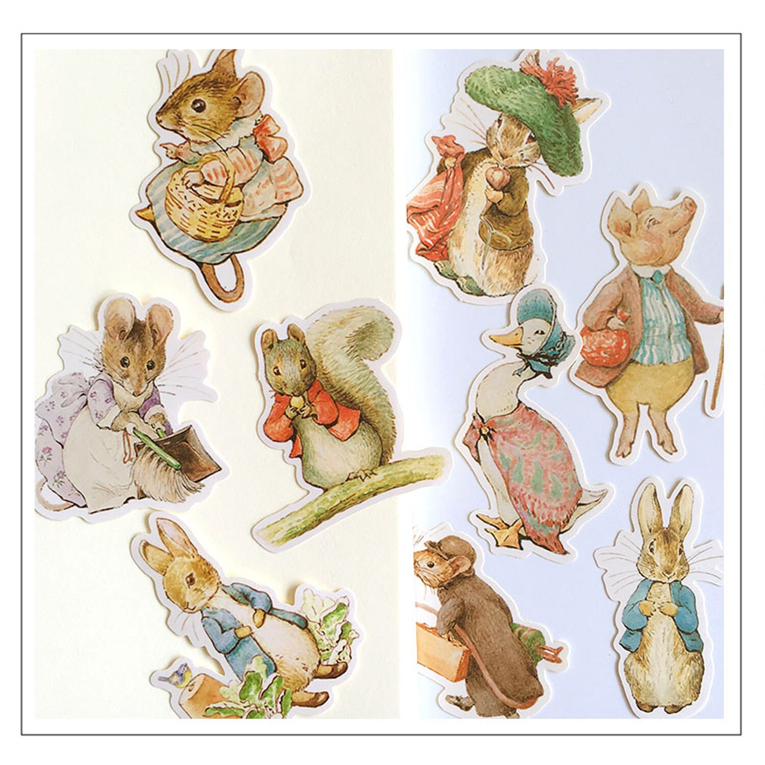 Vintage Animal Duck Rabbit Mouse Decorative Stickers Die Cut | Etsy