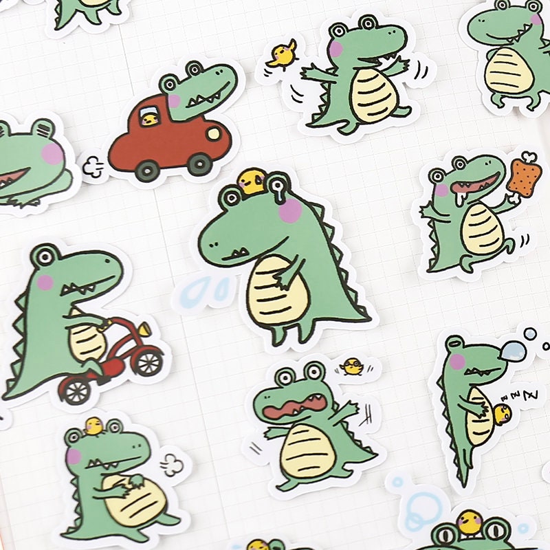 Cute Baby Crocodile Sticker Themed Animal Stickers Alligators - Etsy
