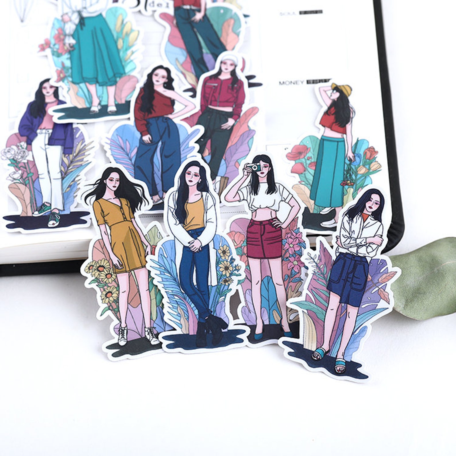 Fashion Girl Stickers Modern Girls Streetwear Girl - Etsy