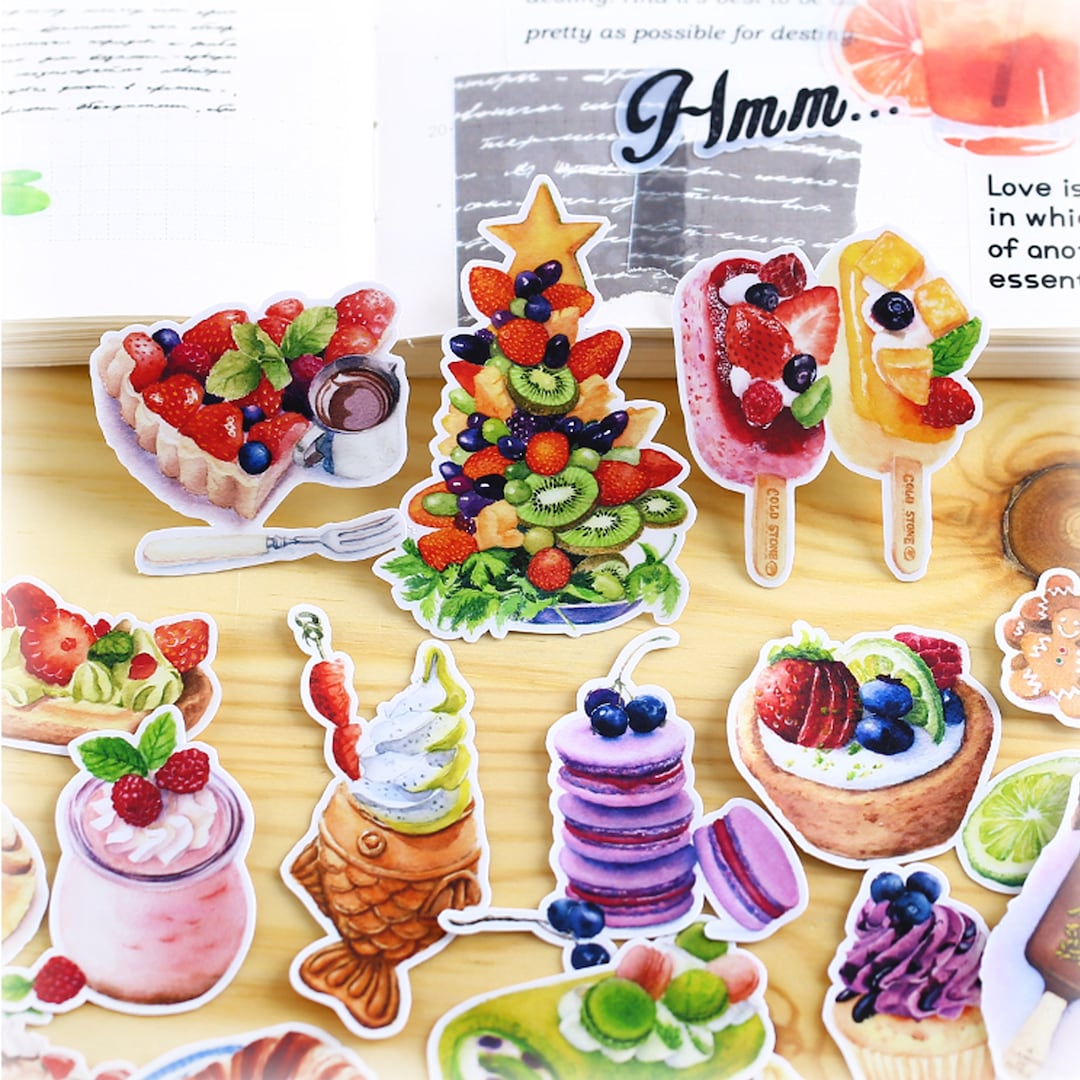 Sweets Stickers | Dessert Food Fruit Tart Candy Macaron Themed Sweets ...