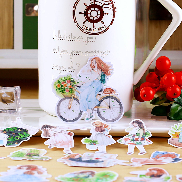 Fashion Girl Stickers Casual Life Modern Girls Dress Street | Etsy