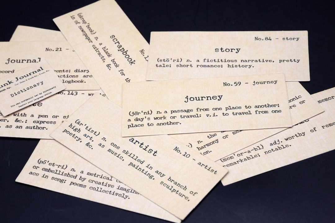 Word Dictionary Explanation Vintage Card Themed , Junk Journal, Collage ...