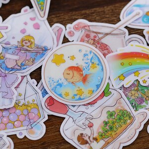 Cute Bubble Watercolor Cute Design Themed Stickers, Die Cut Stickers ...