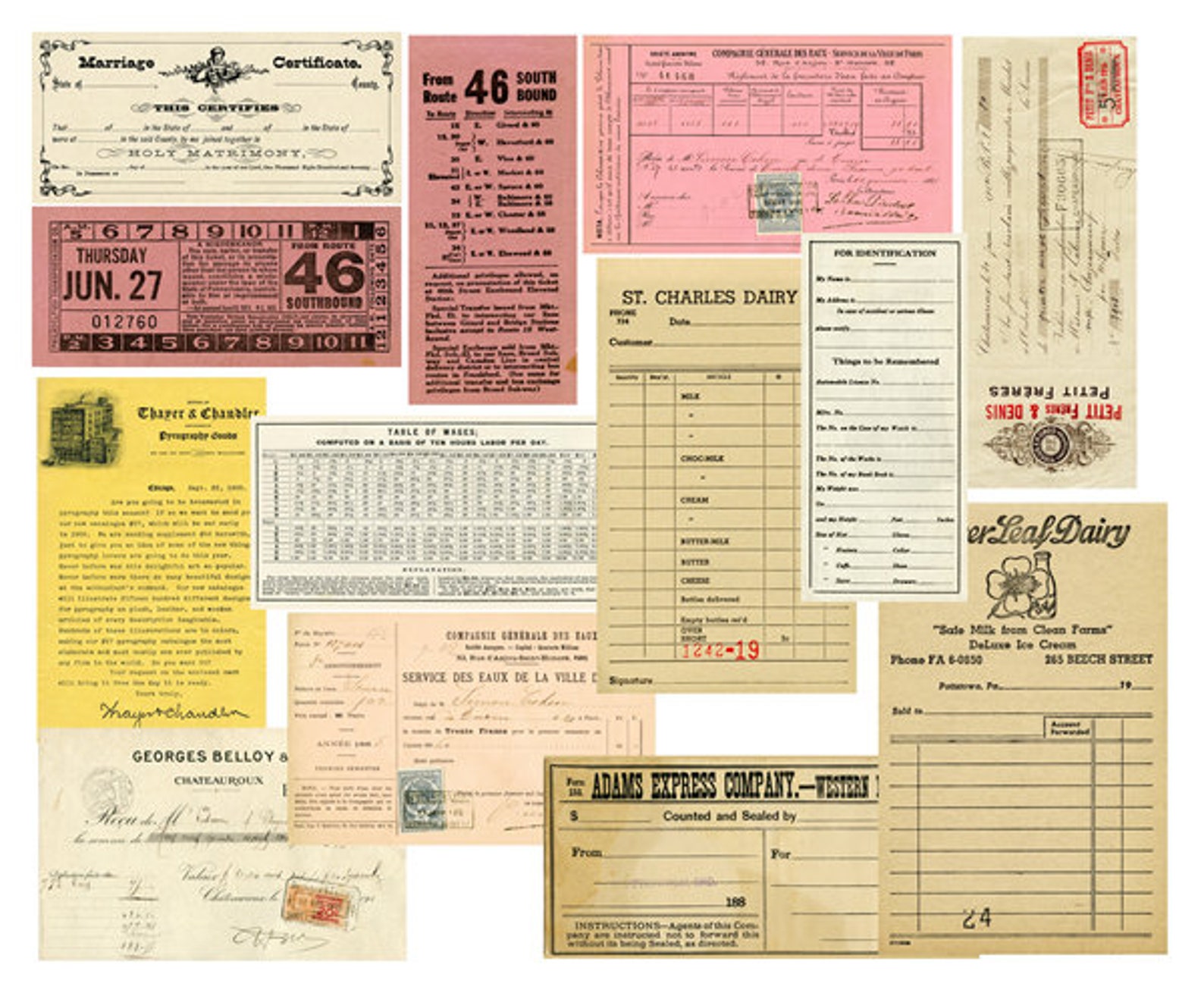 25pcs/pack Vintage Paper Receipt Collection Journal Kit Pack | Etsy