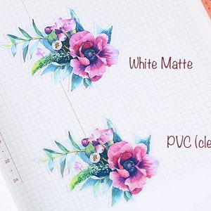 Flower Stickers | Floral Wreath Plants Themed Decorative Stickers, Die ...