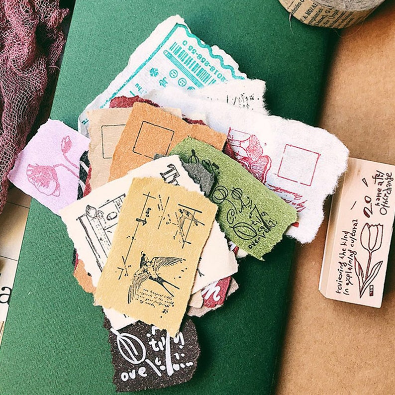 Ephemera paper 10pcs/pack thin paper pack Solid Color junk | Etsy