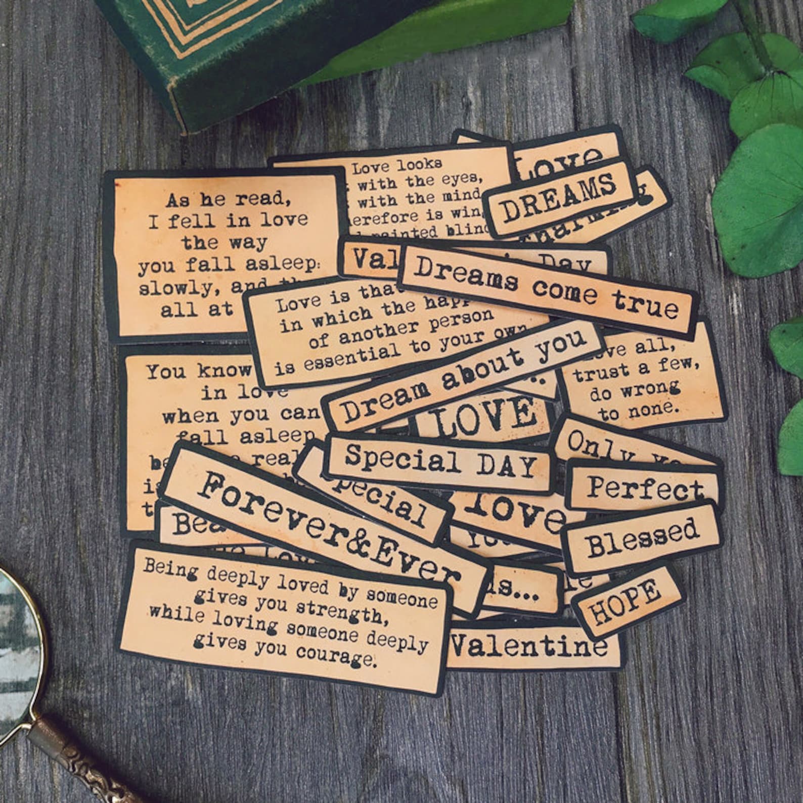 Small Word Stickers | Kraft Stickers White Matte Word Stickers, Phrases ...