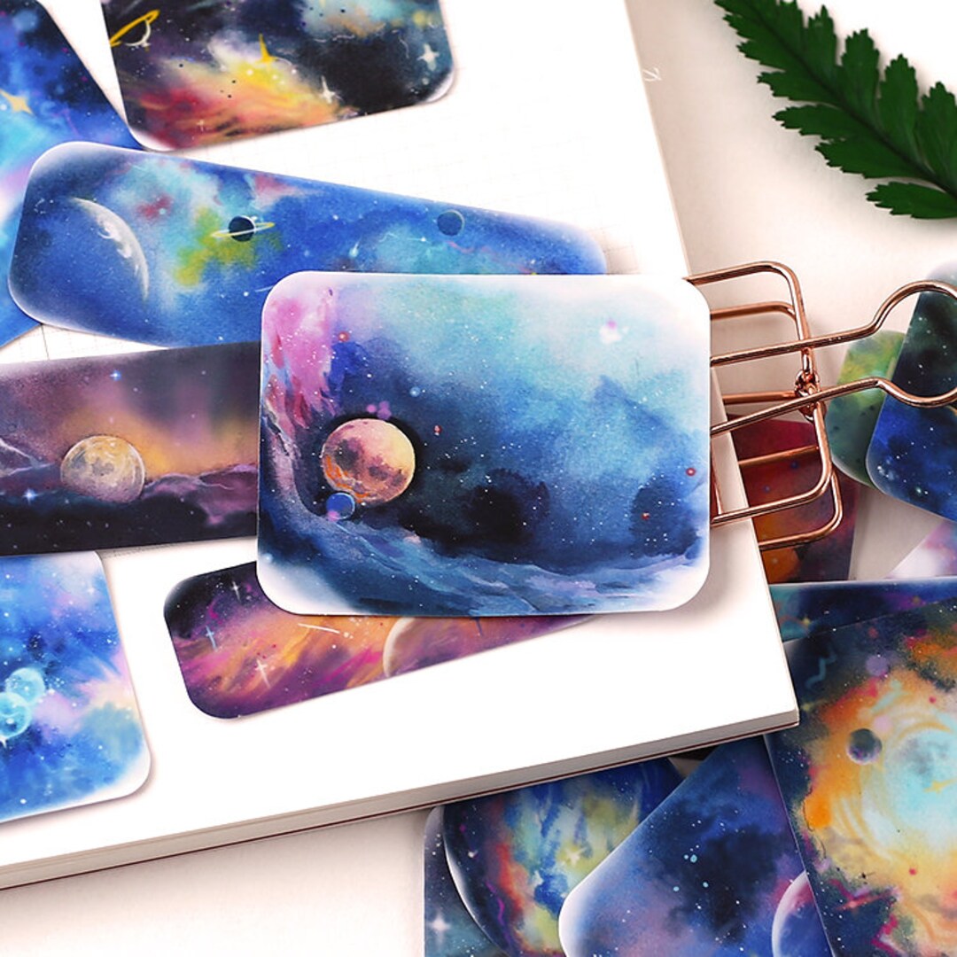 Planet Galaxy Sticker｜watercolor Galaxy Snebula/star/galaxy Decorative ...