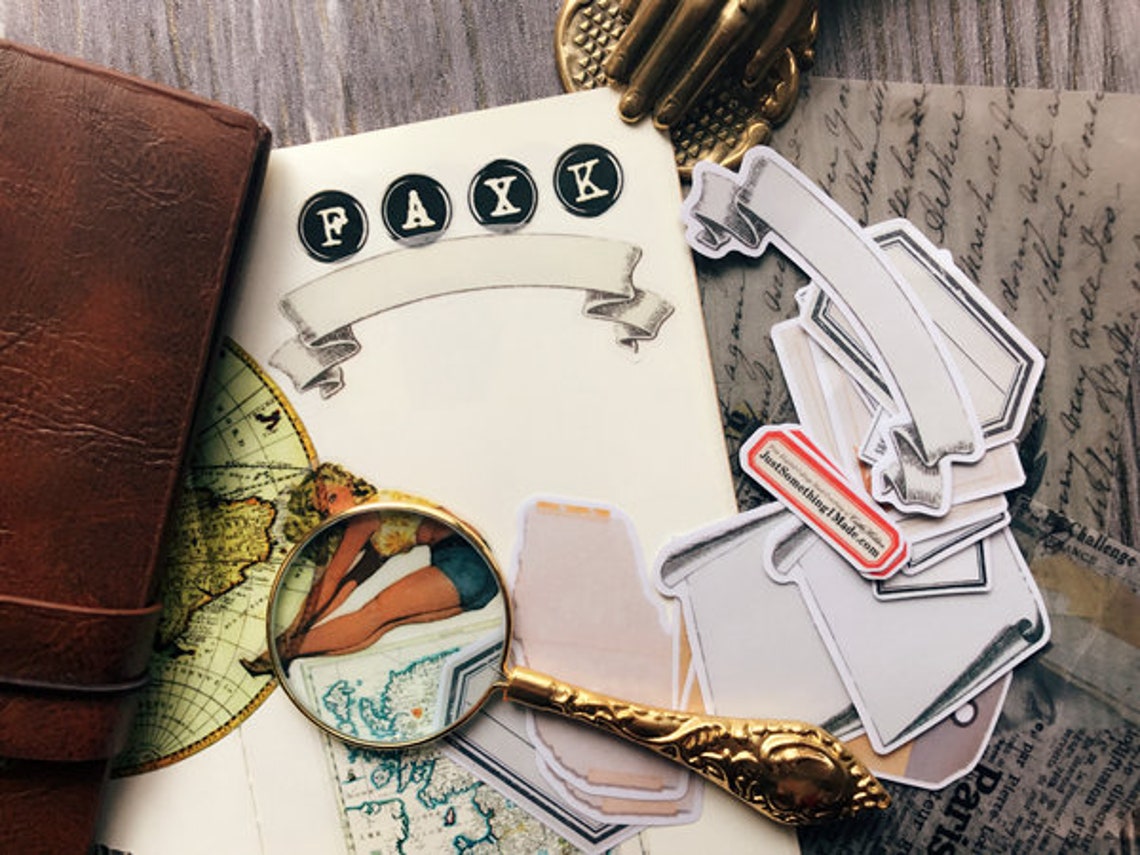 18pcs/pack Vintage Label Sticker Junk Journal Kit Pack Vellum - Etsy