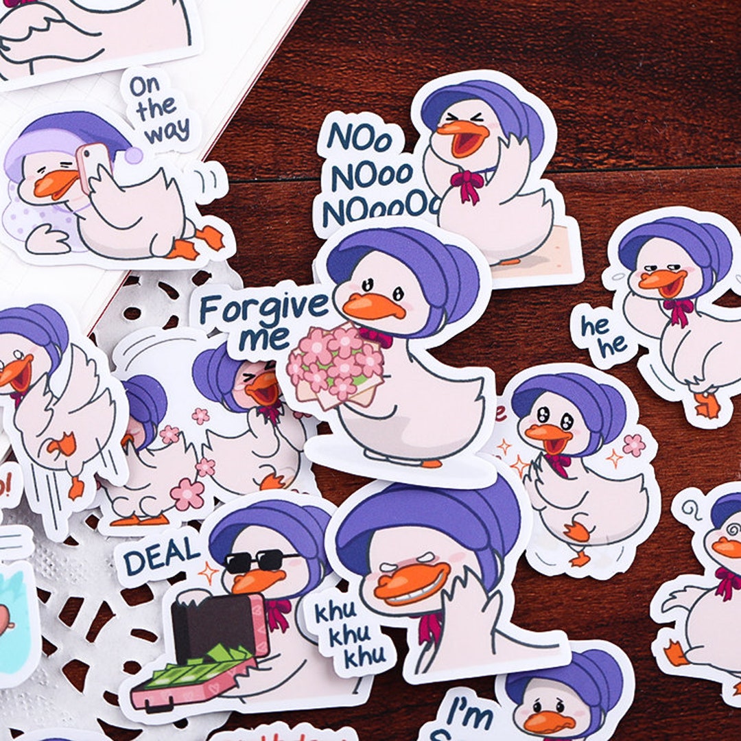 Cute Duck Sticker Themed Animal Sticker Duck Goose Die Cut Stickers ...