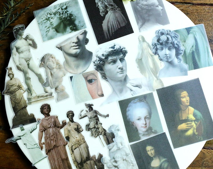 Museum Sticker Art Gallery 60pcs/pack Vellum Paper Texture | Etsy