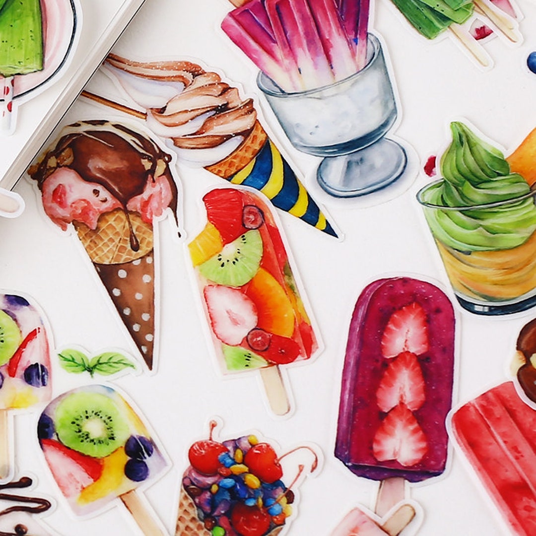 Ice Pop Stickers | Fruit Strawberry Popslice Kiwi Orange Ice Pop Ice ...