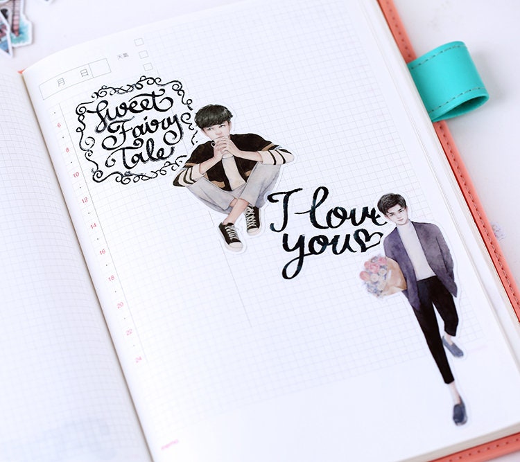 Fashion Street Boy Sticker, Comic Boy Stickers Pack~die-cut Sticker ...