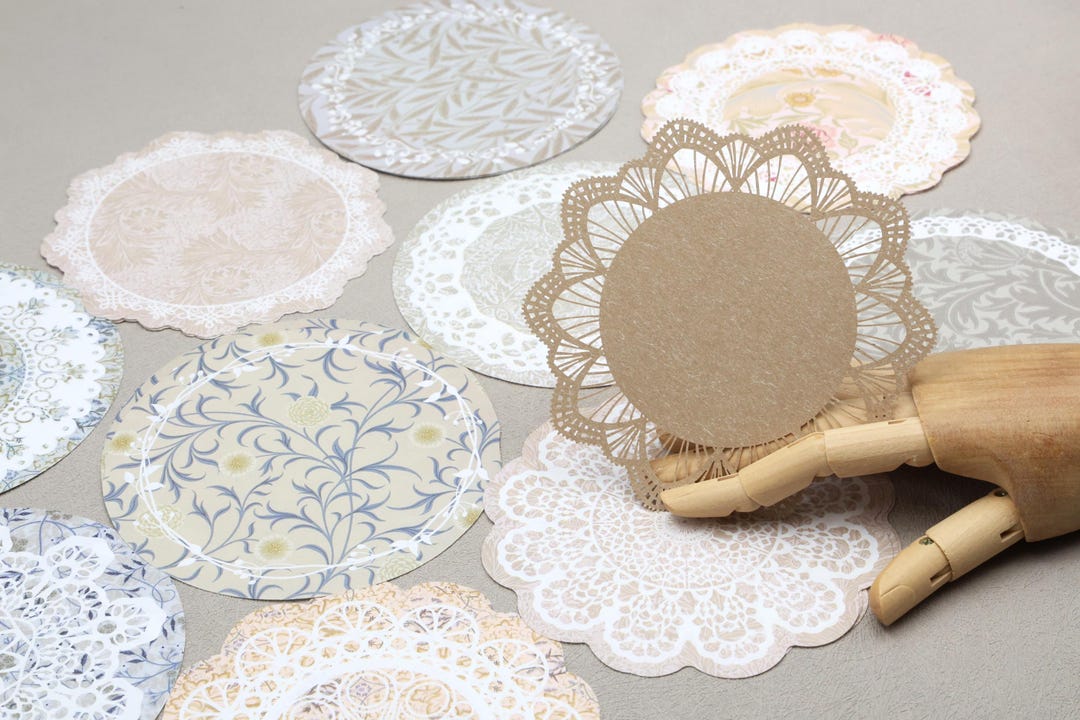 31pcs Lace Round Paper, Lace Junk Journaling Paper M04 Be-2 - Etsy