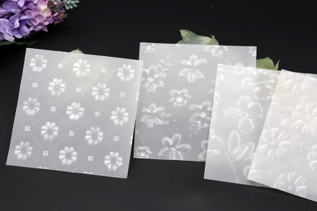 Embossed Vellum Paper Set | Vellum Paper Embossed Paper Flower Petal ...