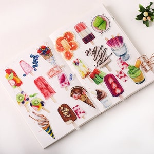 Ice Pop Stickers | Fruit Strawberry Popslice Kiwi Orange Ice Pop Ice ...