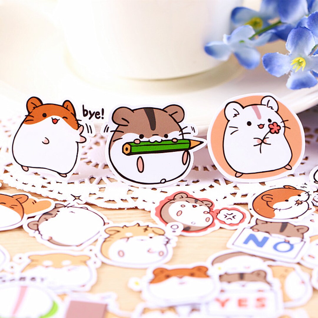 Happy Hamster Stickers| S2 Cute Hamster Happy Life, Funny Themed Mixed ...