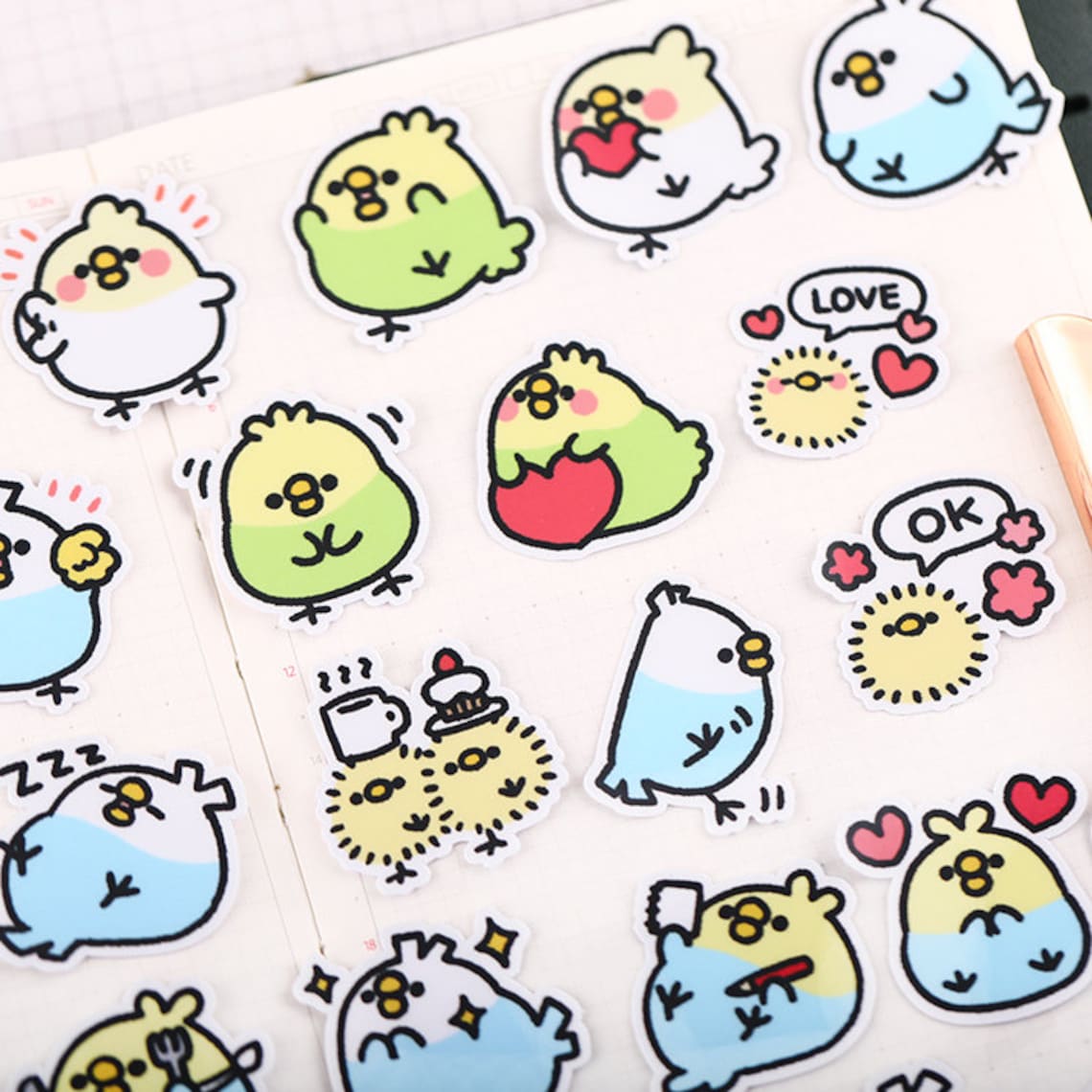 Cute Cockatiel Face Emoji Sticker S3 Themed Animal Sticker - Etsy