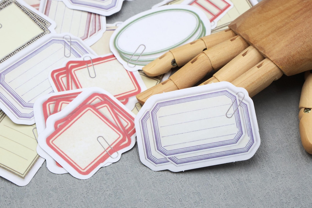 Vintage Label Washi Label Stickers | Stationery Label Themed Stickers ...