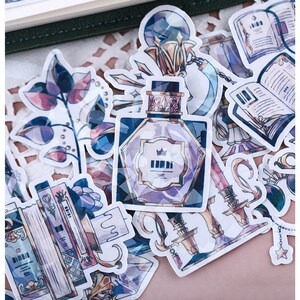 Magic Witch Perfume Crystal Cute Design Themed Stickers, Die Cut ...
