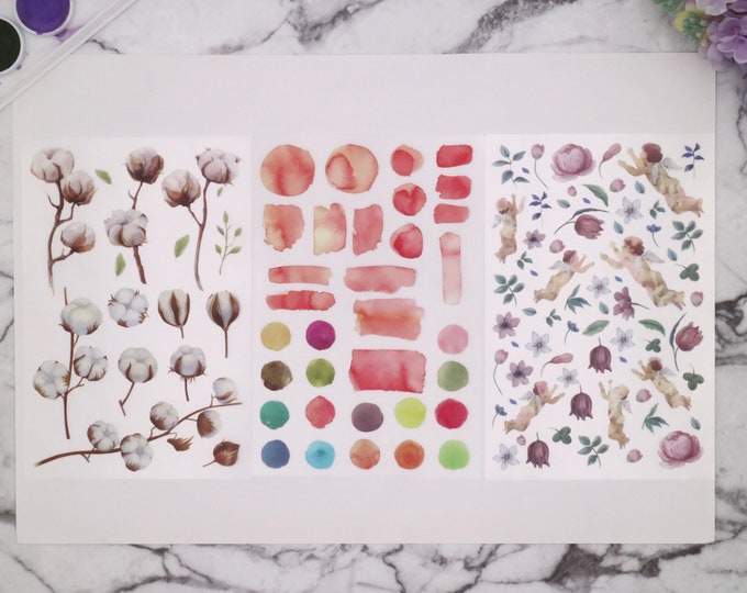 Museum Sticker Art Gallery 60pcs/pack Vellum Paper Texture | Etsy