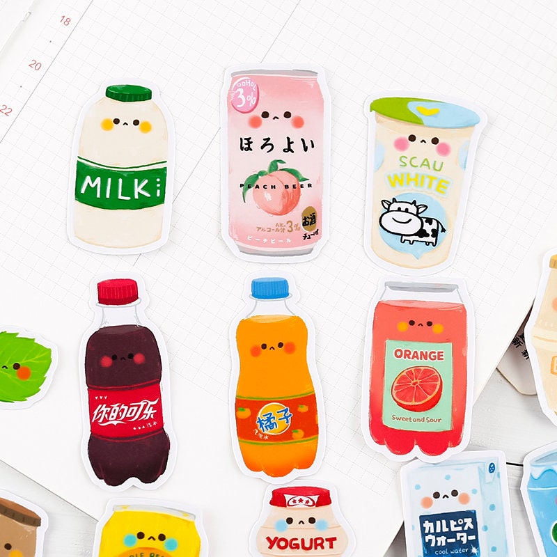 Cute Soft Drinks Sticker Soda Juice Beer Coke Snack Fruit | Etsy