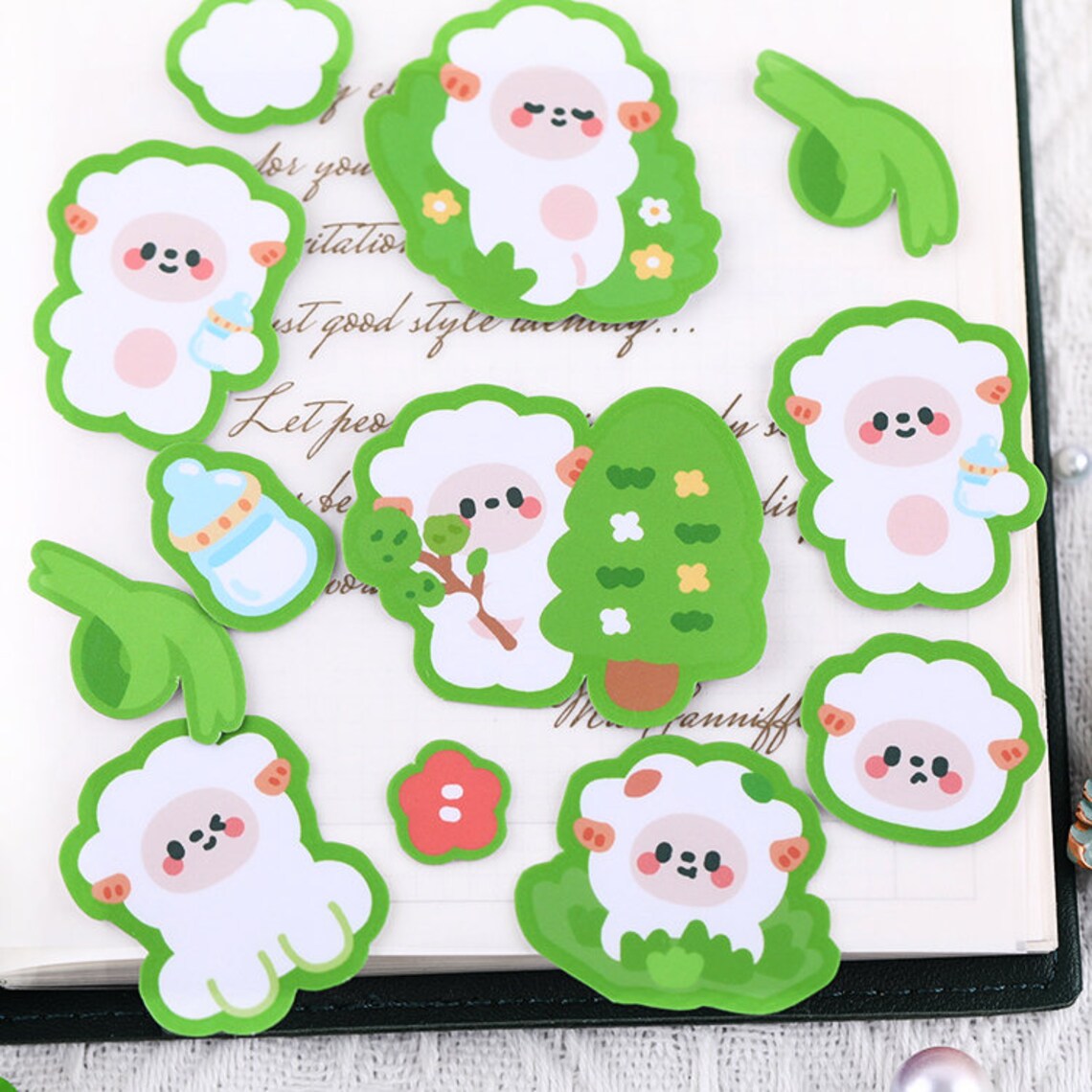Cute Baby Sheep Sticker Themed Baby Lamb Stickers, Cartoon Stickers ...