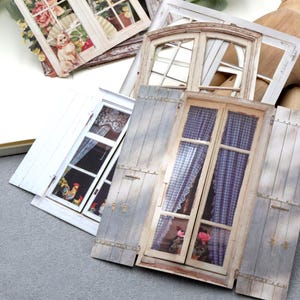Various Window Paper Cuts 10pcs/pack Window Card Junk Journal Kit Pack ...
