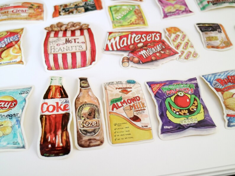 Snack themed Coke beer Decorative Stickers Die Cut Stickers | Etsy