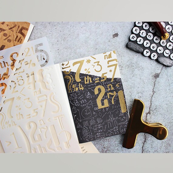 Vintage number Stencil DIY Art Stencil | Etsy