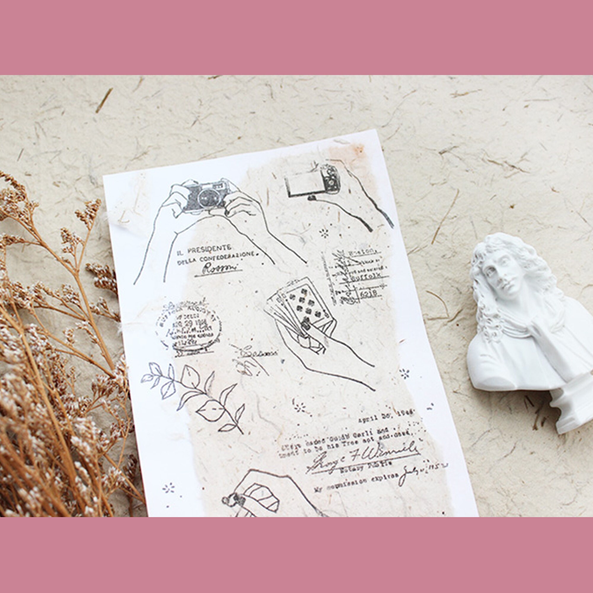 Clear Stamp Set / Clear Stamps /hand Themed Hand With a Book, Letter ...
