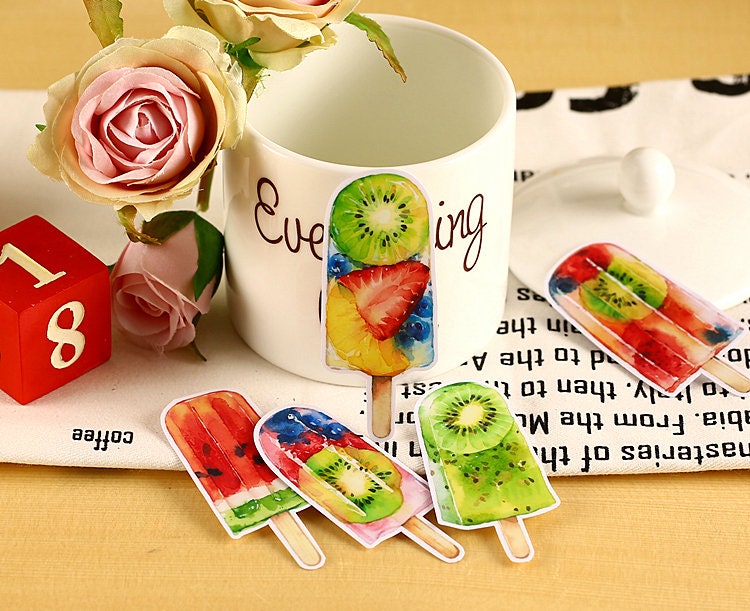 Ice Pop Stickers | Ice Pop Ice Cream Fruit Strawberry Popslice Pops ...