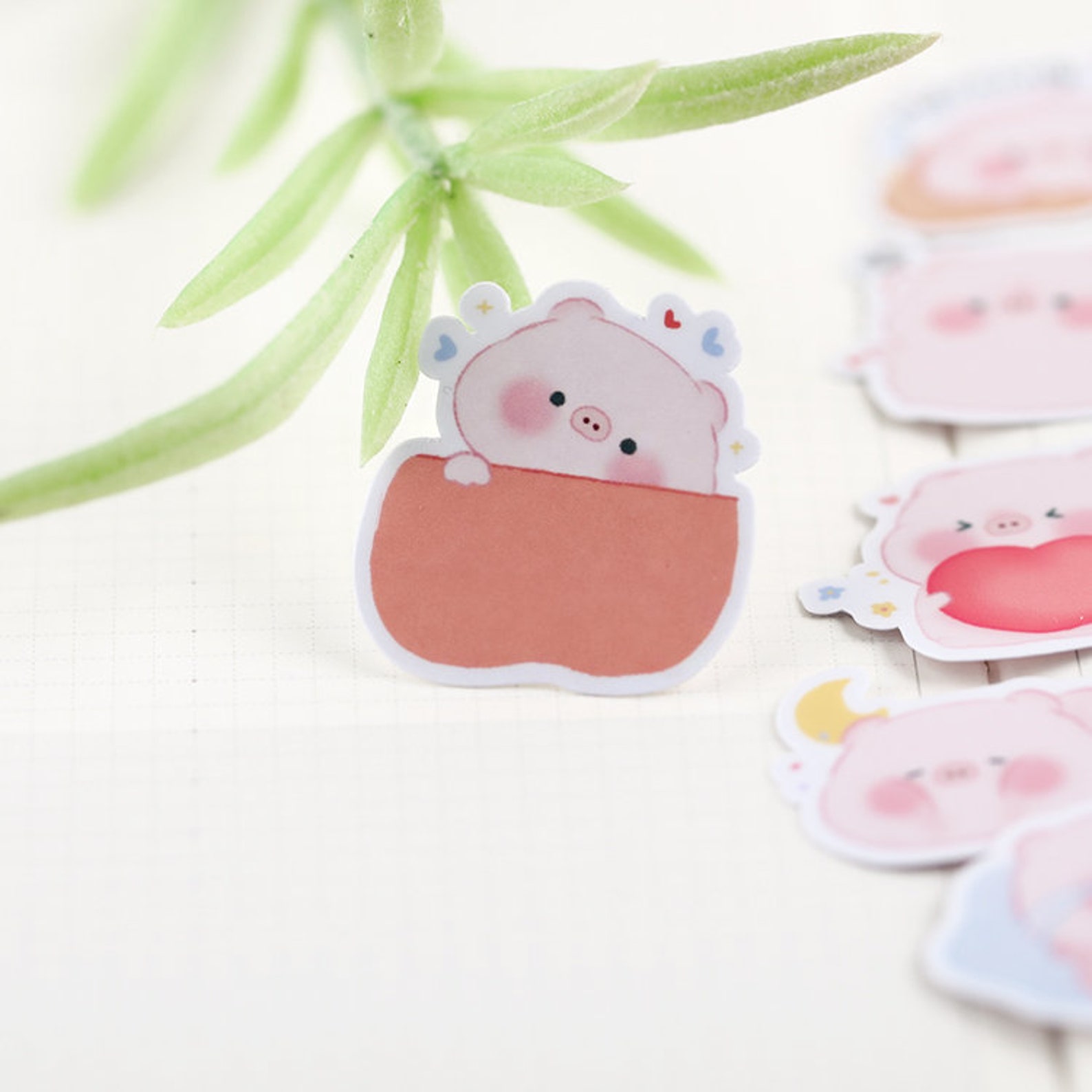 Cute Pig Piggy Sticker Themed Animal Sticker Die Cut Stickers - Etsy