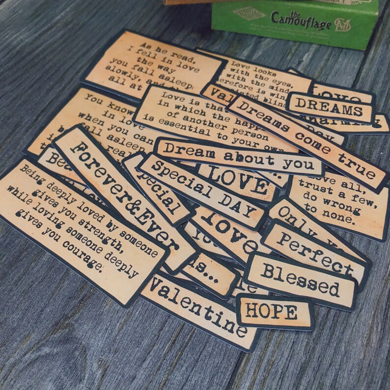 Small Word Stickers | Kraft Stickers White Matte Word Stickers, Phrases ...